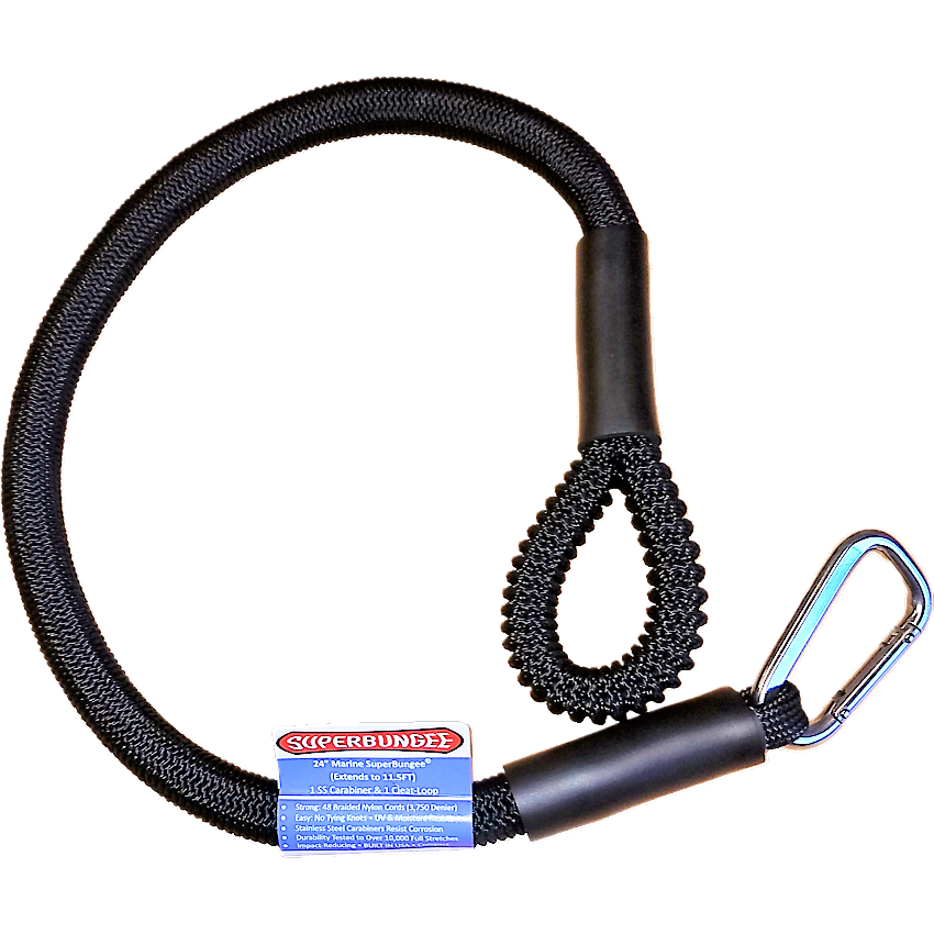 24 Inch Marine Bungee Cord | Buy Marine Grade 24 Inch Carabiner Bungee ...